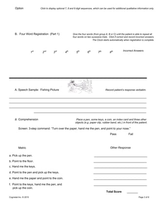 Cognistat | PDF