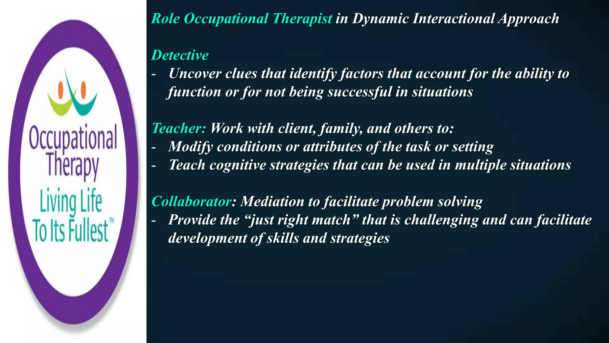Occupational Therapy & Cognition | PPTX