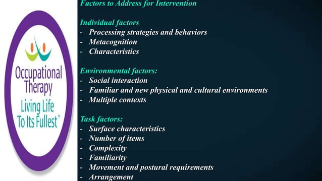 Occupational Therapy & Cognition | PPTX | Brain and Nervous System ...