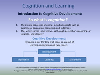 Cognition and learning assessment 2 slideshow | PPT