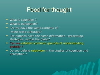 cognition and perception | PPT