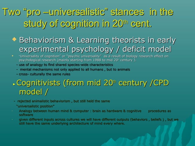 cognition and perception | PPT | Genetics | Science