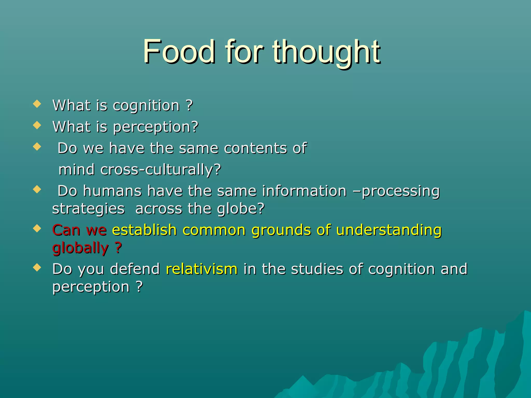 What Is Cognitive Perception – Différents Types De Perception – BEDN