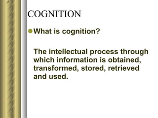 Cognition and problem_solving | PPT