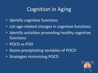 Cognition in aging | PPTX