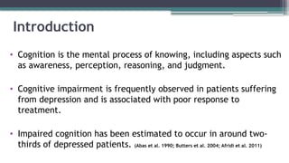 COGNITION IN DEPRESSION | PPTX