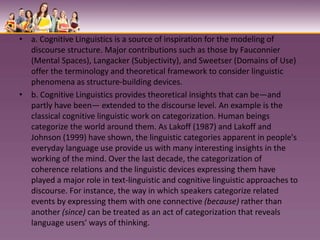 Cognition in discourse | PPTX