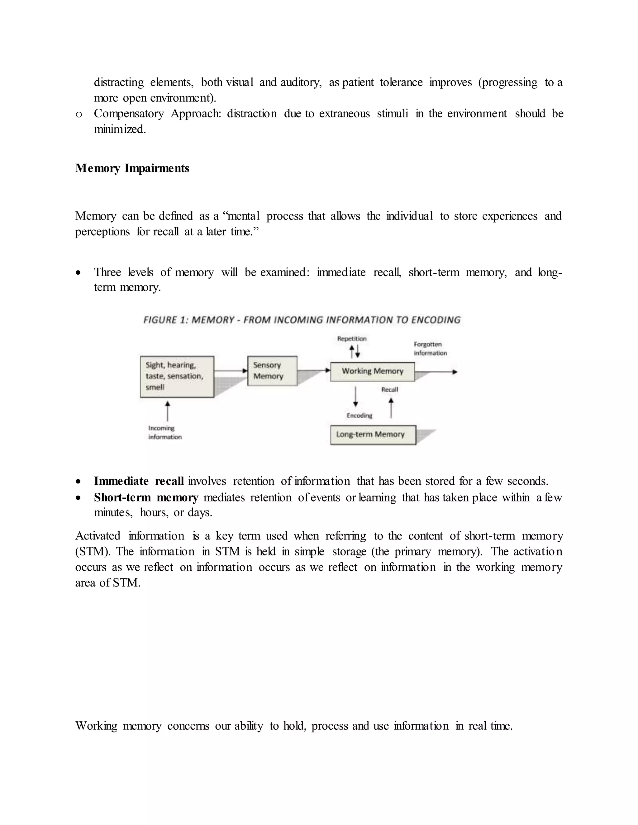 Cognition and perception dysfunction and rehabilitation | DOCX