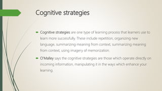 Cognition strategies | PPT