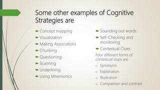 Cognition strategies | PPTX