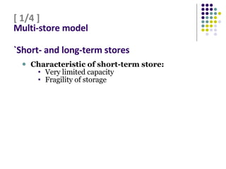 Cognitive 08 - 04 short term memory | PPT