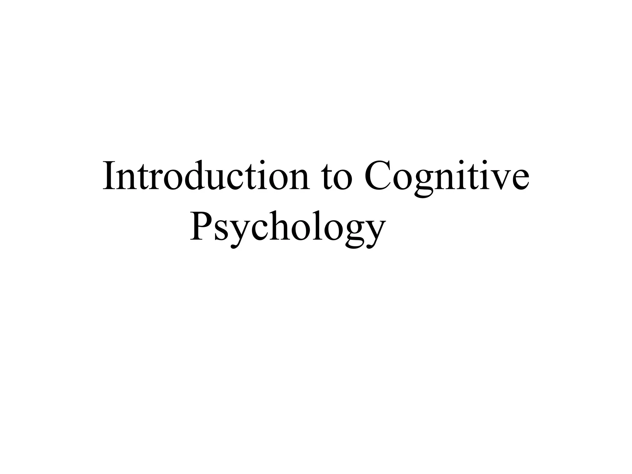 IB Psychology Cognitive | PPT