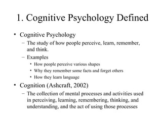 IB Psychology Cognitive | PPT