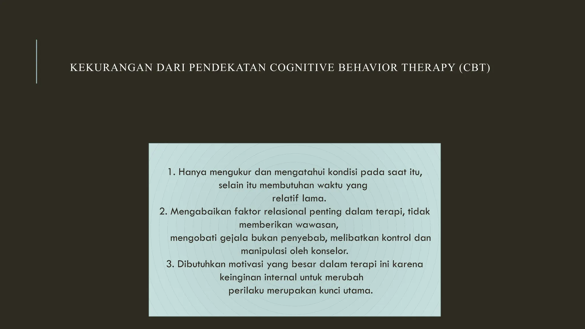 POWER POINT COGNITIVE - BEHAVIOR - THERAPY | PPTX