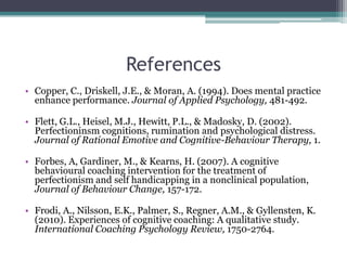 Cognitive-Behavioural therapy effects on athlete performance: Coaching ...