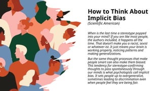 Cognitive-bias presentation to help you understand yourself better | PPT