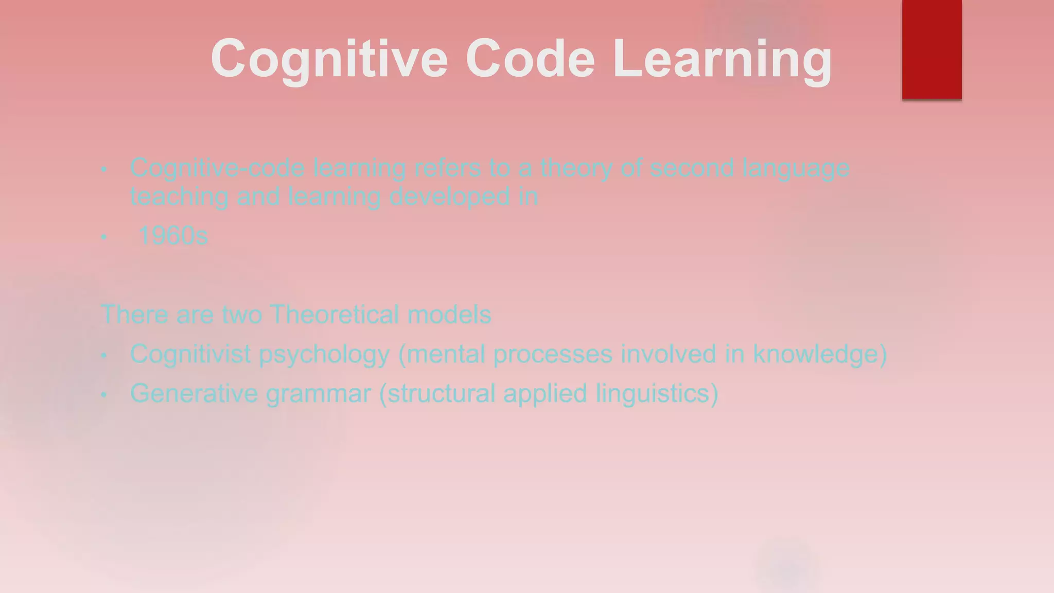 Cognitive learning | PPTX