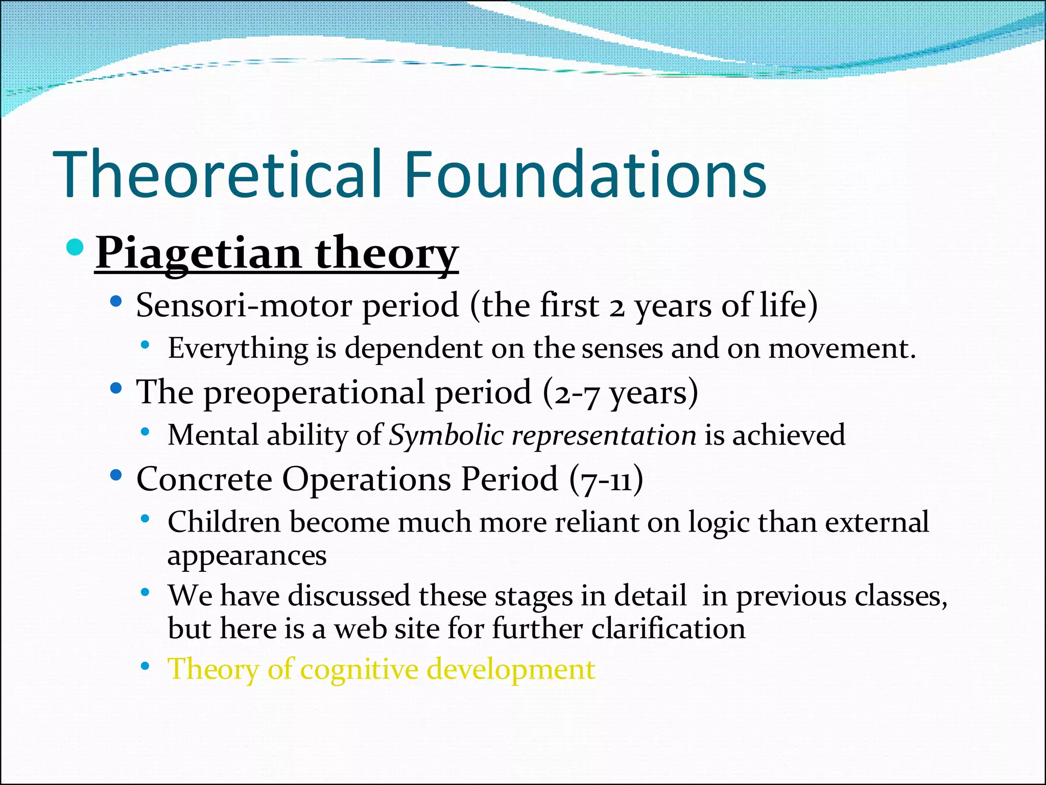 Cognitive Development Through the Curriculum | PPT