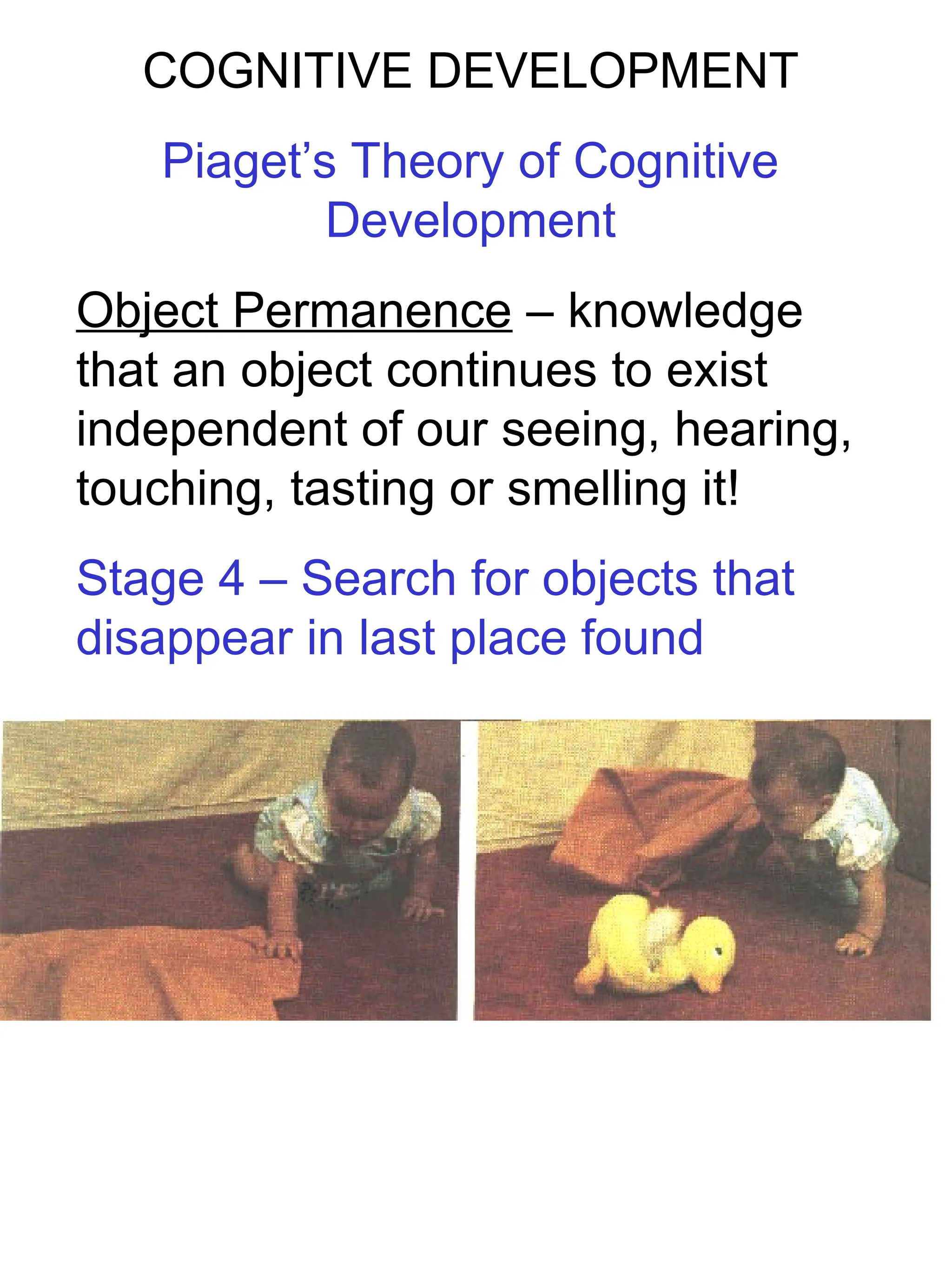 cognitive development stages jean piaget.ppt
