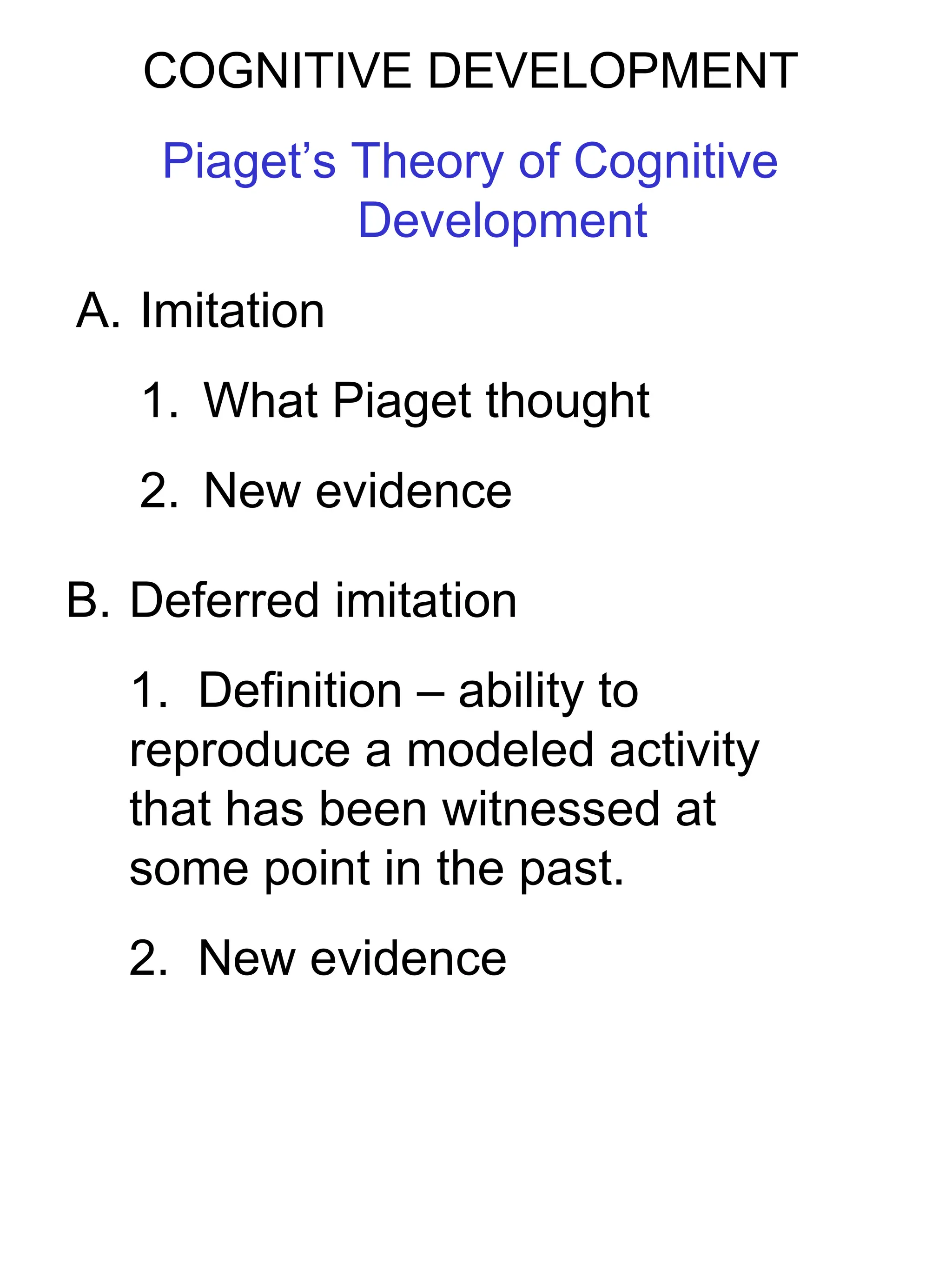 cognitive development stages jean piaget.ppt
