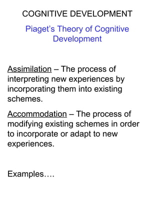 cognitive development stages jean piaget.ppt