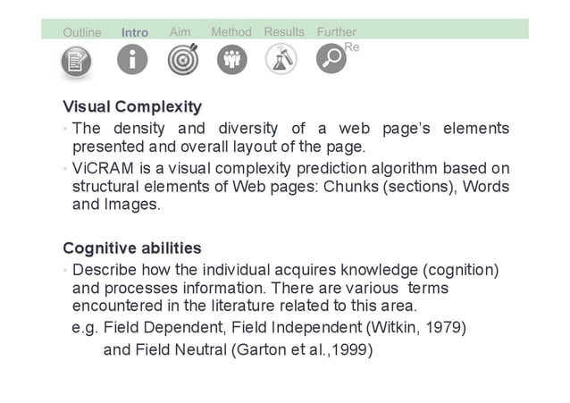Cognitive abilities and visual complexity online en_em | PPT