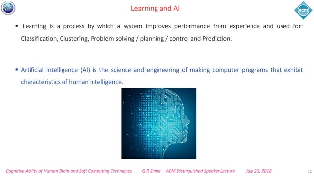 Cognitive ability of human brain and soft computing techniques | PPT