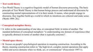 Cognitive, affective and expressive stylistics, CDA and stylistics | PPTX