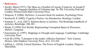 Cognitive, affective and expressive stylistics, CDA and stylistics | PPTX