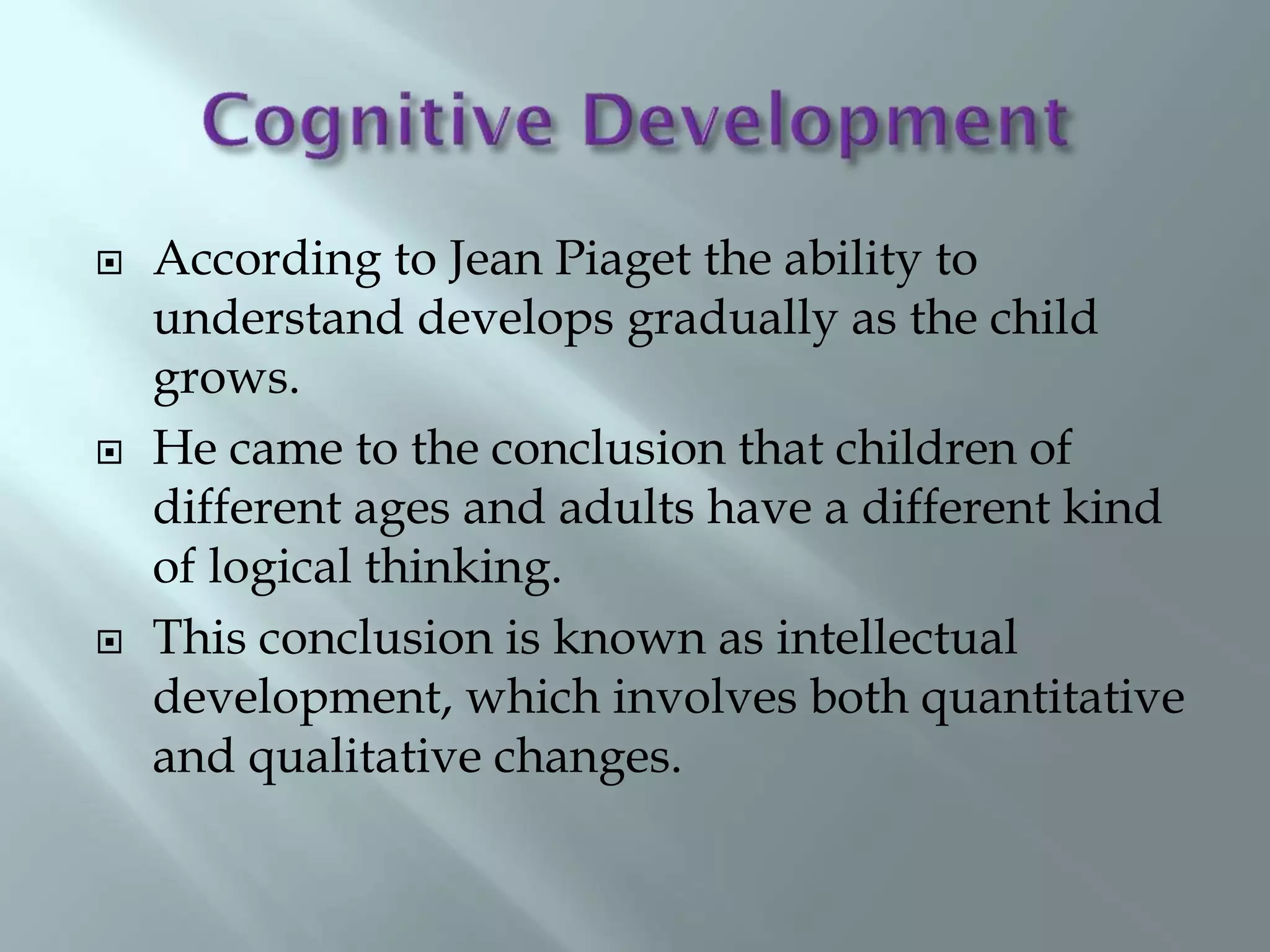 Cognitive and emotional development | PPT
