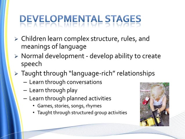 Cognitive and language development | PPTX | Daycare and Pre-School ...
