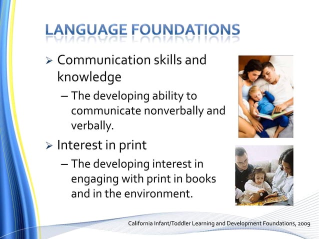 Cognitive and language development