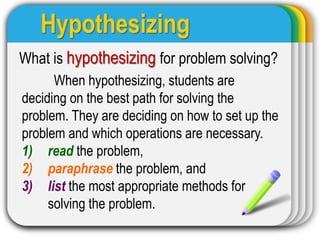 Cognitive and meta cognitive strategies for problem solving in ...
