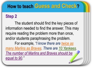 Cognitive and meta cognitive strategies for problem solving in ...