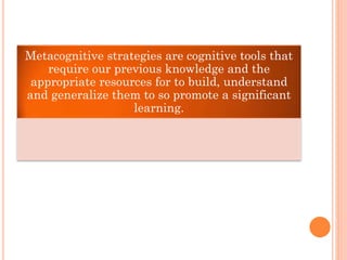 Cognitive and metacognitive | PPTX