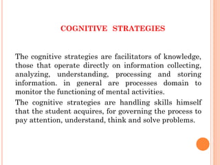 Cognitive and metacognitive | PPTX