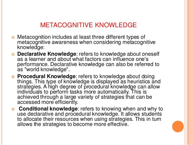 Cognitive and metacognitive strategies.