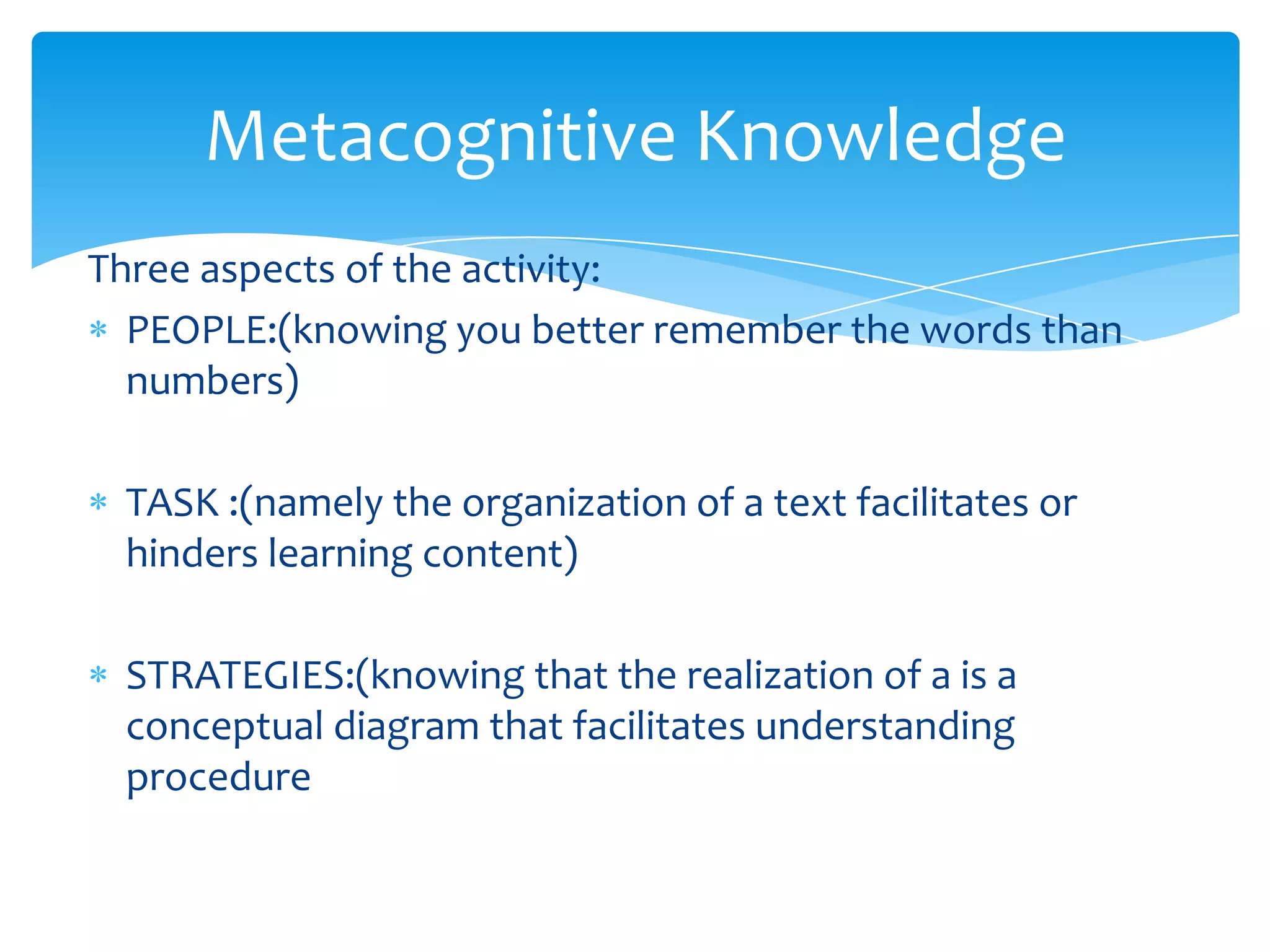 Cognitive and metacognitive strategies | PPTX