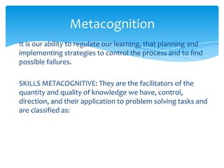 Cognitive and metacognitive strategies | PPTX