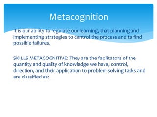 Cognitive and metacognitive strategies | PPTX
