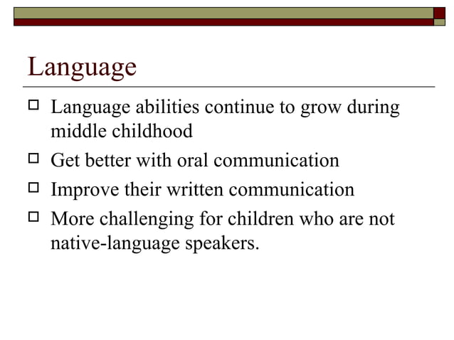 Cognitive and physical development in middle childhood | PPT | Children ...