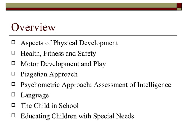 Cognitive and physical development in middle childhood | PPT | Children ...