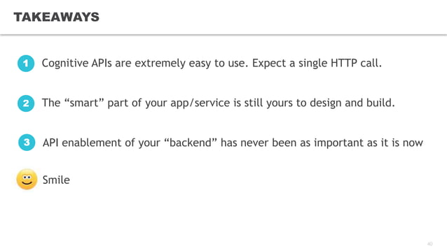 Cognitive APIs and Conversational Interfaces | PPT