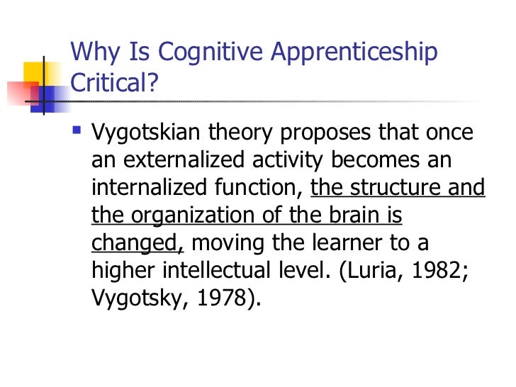 Cognitive Apprenticeship