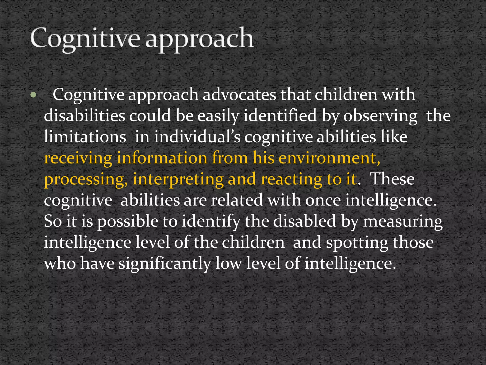 Cognitive approach | PPT
