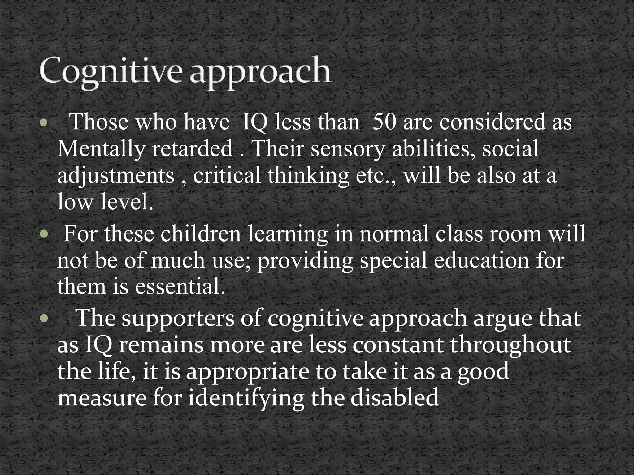 Cognitive approach | PPT
