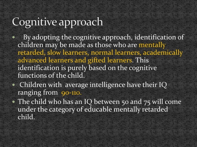 Cognitive approach | PPT