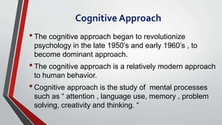 Cognitive approach Paper 12 | PPTX