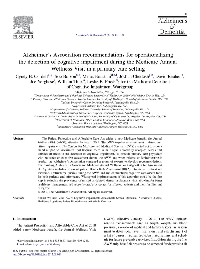 Cognitive Assessment Tool Kit Pdf Brain And Nervous System