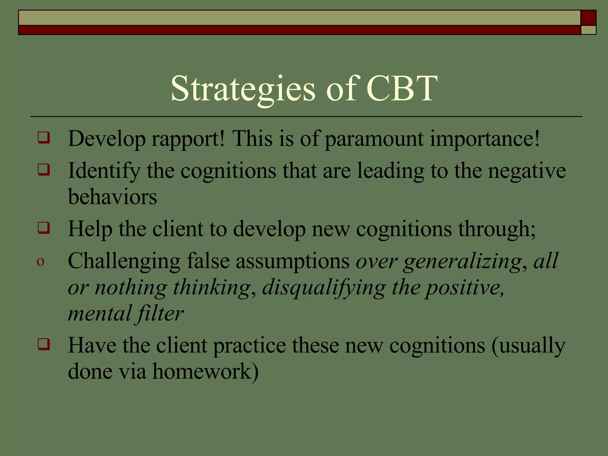 Cognitive Behavioral Family Therapy | PPT